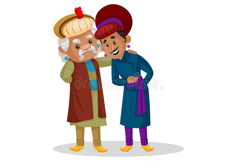 Birbal Vector Cartoon Illustration Stock Vector - Illustration of ...