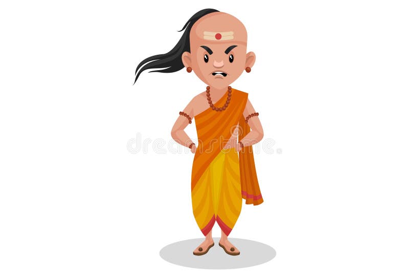 Chanakya Vector Cartoon Illustration Stock Vector - Illustration of ...
