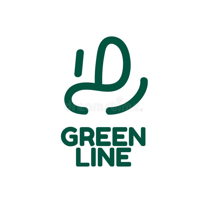 Green Line Abstract Logo Design Illustration Stock Vector ...