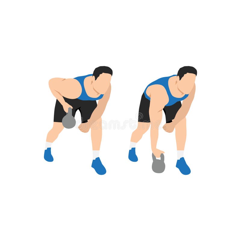 Man Doing TRX Suspension Strap Rows Exercise. Stock Vector ...