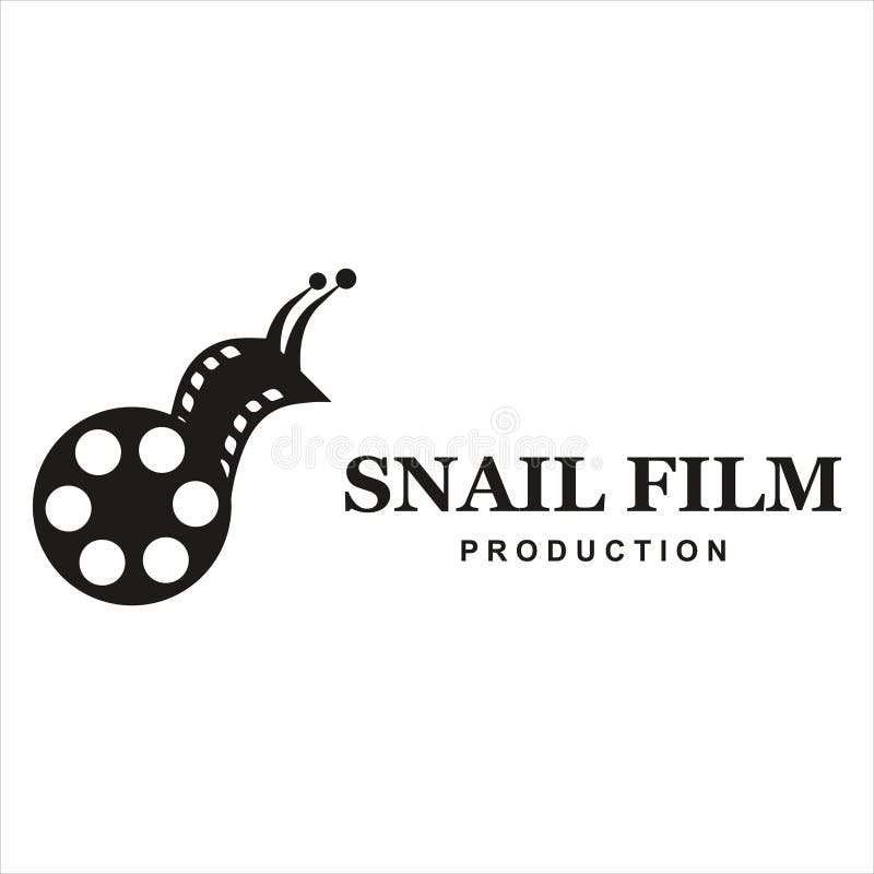 Snail with Reel Film, Slow Motion Video Production Logo Design ...