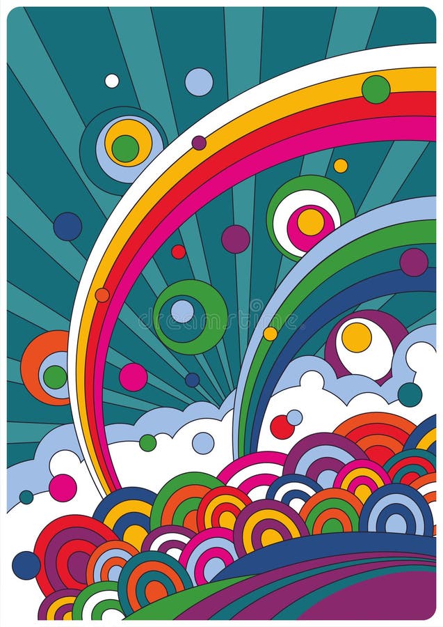 Abstract Psychedelic Background Vector Illustrations Stock Vector ...