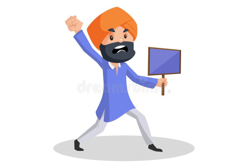 Vector Graphic Illustration of Farmer Protest Stock Vector ...