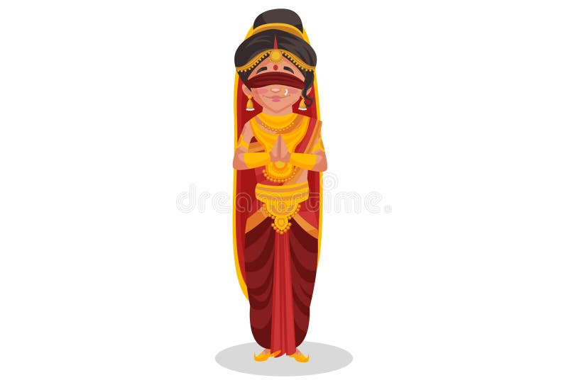 Vector Graphic Illustration of Gandhari Stock Vector - Illustration of ...