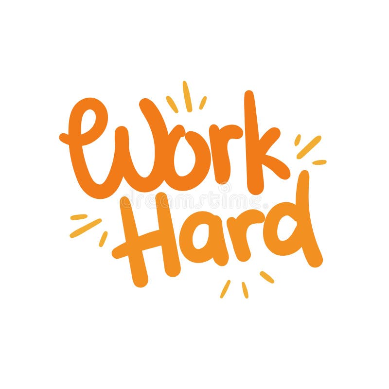 Work Hard Quote Text Typography Design Vector Illustration Stock Vector ...