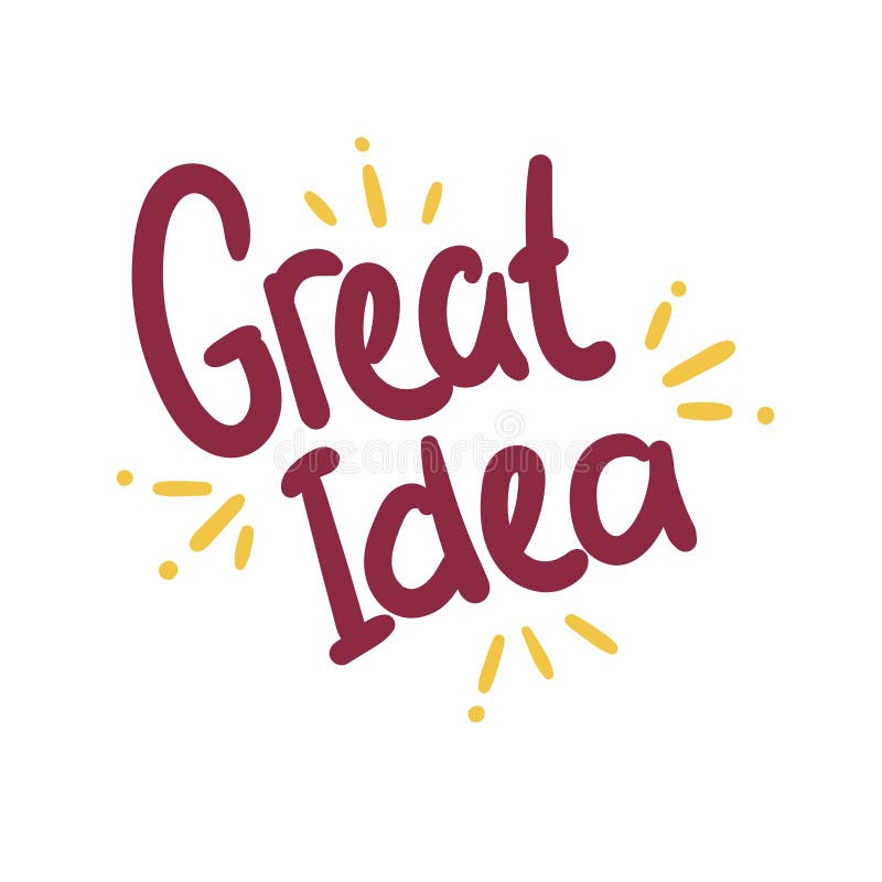 Great Idea Think Quote Text Typography Design Vector Illustration Stock ...