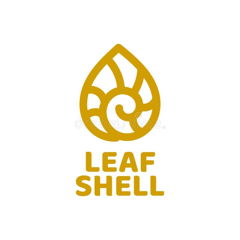 Leaf Shell Ocean Nature Logo Concept Design Stock Vector - Illustration ...