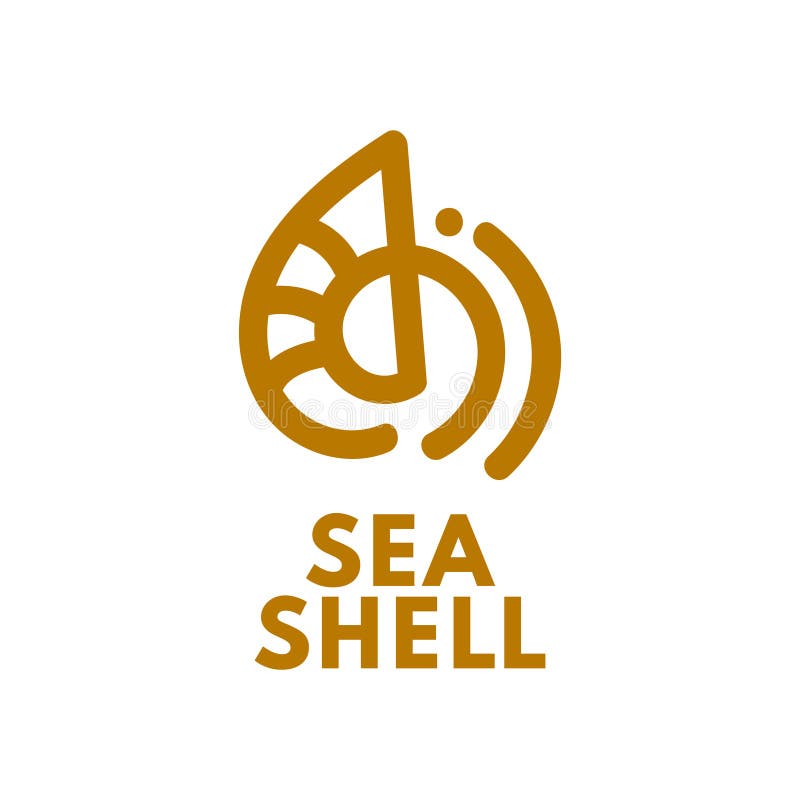 Sea Shell Ocean Animal Logo Concept Design Stock Vector - Illustration ...