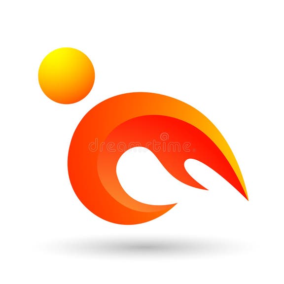 Fire Flame Modern Fire Man Abstract Fire Design Fire Wave Icon Logo ...