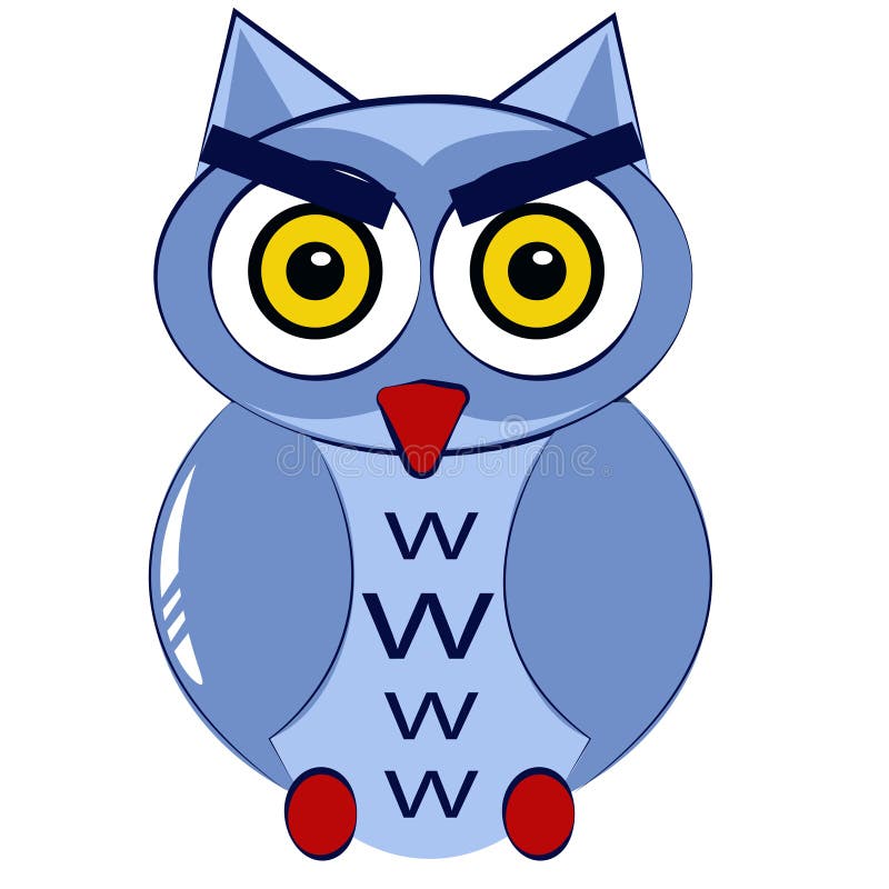 Owl Illustrator Animation of Owl Cartoon Stock Illustration ...