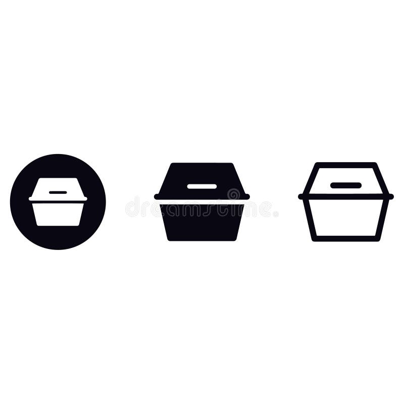 Foam Food Box Icons Vector Design Stock Vector - Illustration of ...