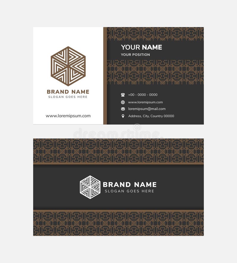 Modern, Simple & Luxury Standard Business Card Design Stock Vector ...
