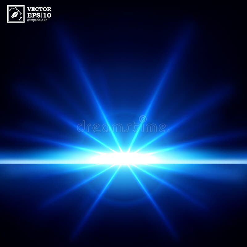 Blue Rays Rising on Dark Background. Suitable for Product Advertising ...