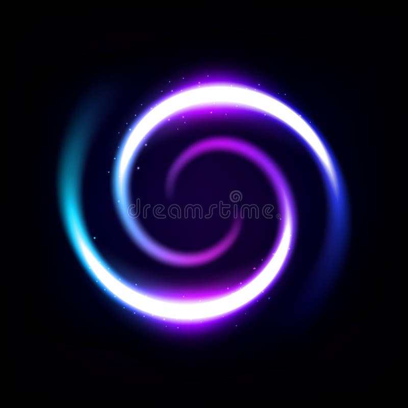 Rotating Multicolor Swirl Lights, Isolated and Easy To Edit. Vector ...