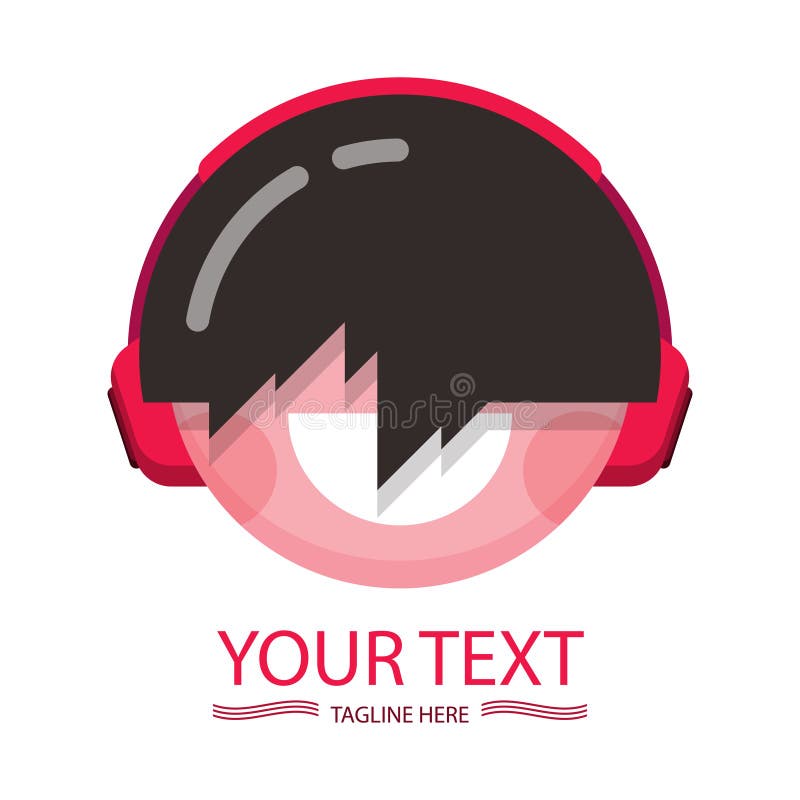 Cute Funky Boy with Headphone Logo Template. Stock Vector ...