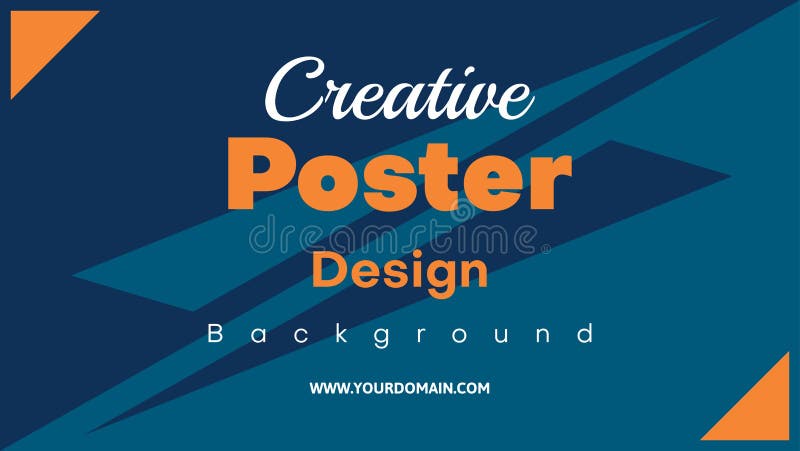Simple Business Poster Design Template with Geometric Shape Stock ...