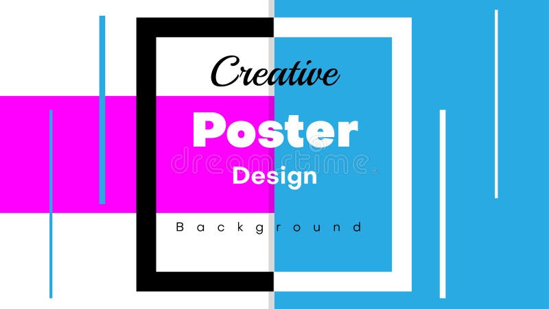 Simple Business Poster Design Template with Geometric Shape Stock ...
