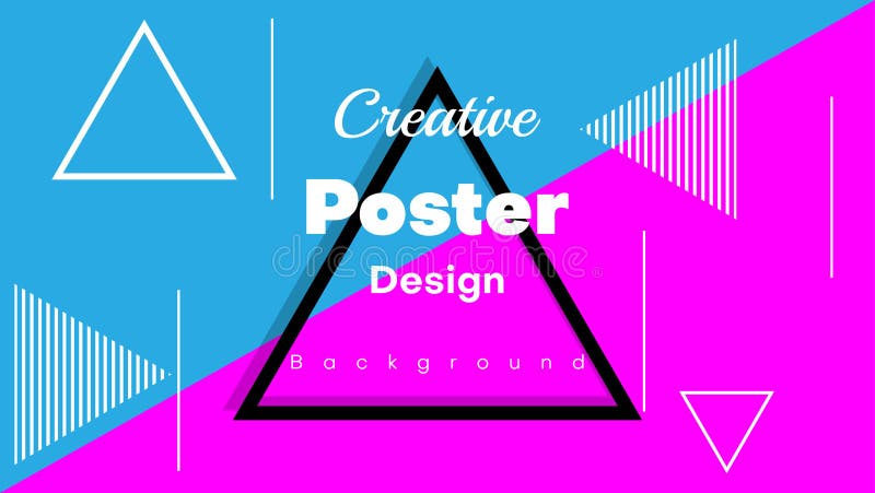 Simple Business Poster Design Template with Geometric Shape Stock ...