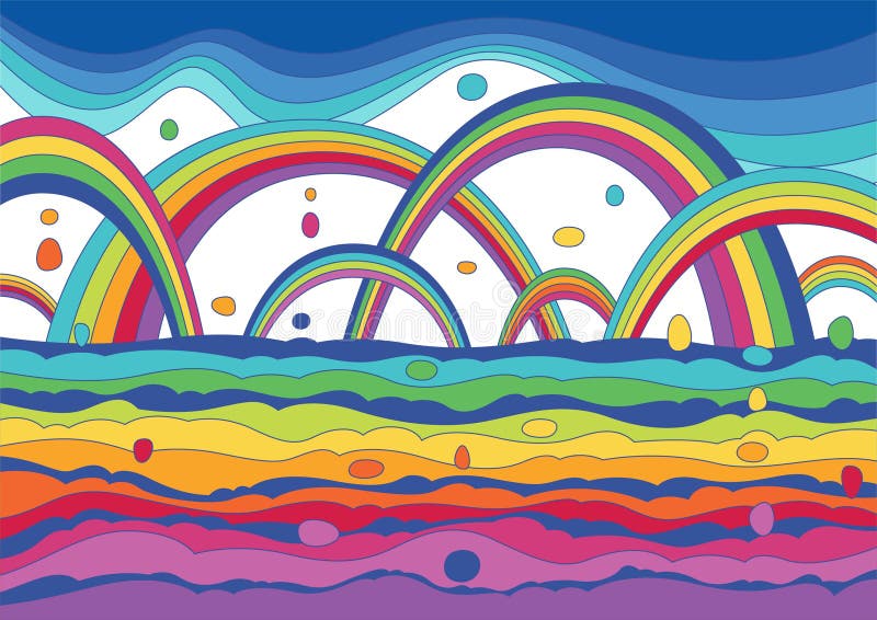 Psychedelic Color Background Vector Art Stock Vector - Illustration of ...
