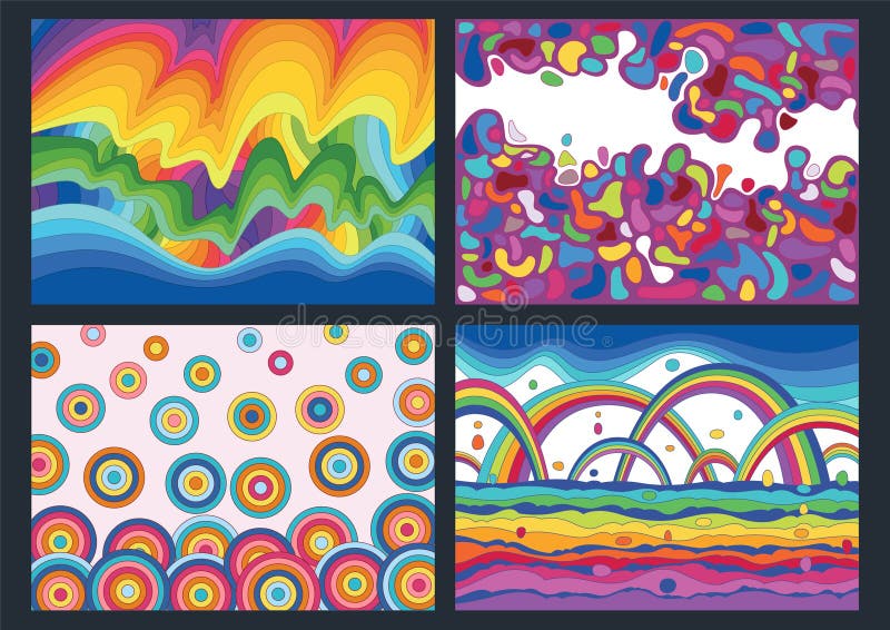 Psychedelic Clouds Notebook Doodle Vector Stock Vector - Illustration ...