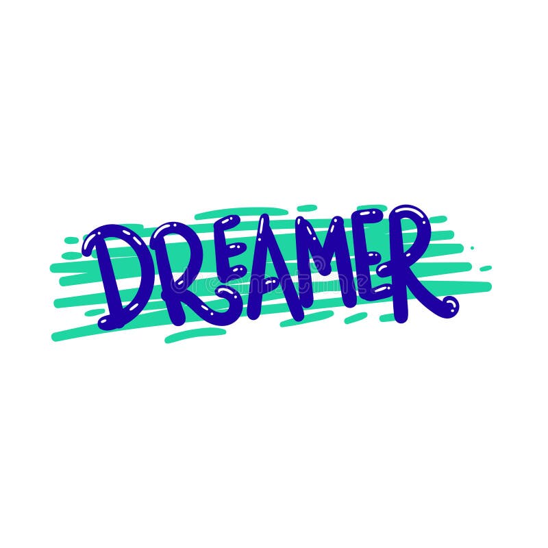 Dreamer Quote Text Typography Design Graphic Vector Stock Vector ...