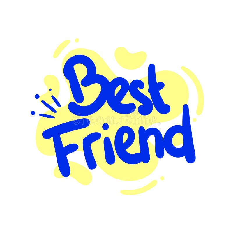 Best Friend Quote Text Typography Design Graphic Vector Stock Vector ...