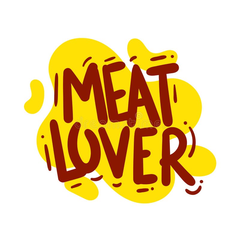 Meat Lover Quote Text Typography Design Graphic Vector Stock Vector ...
