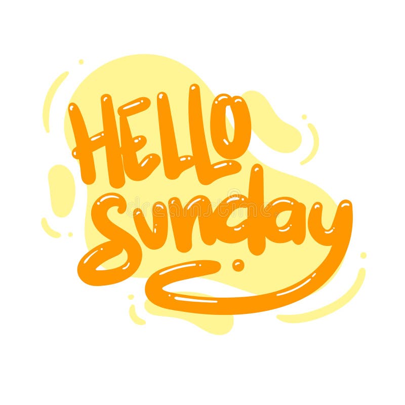 Hello Sunday Quote Text Typography Design Graphic Vector Stock Vector ...
