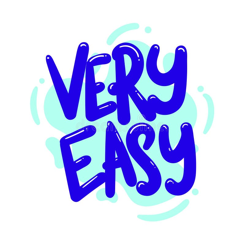 Very Easy Quote Text Typography Design Graphic Vector Stock Vector ...