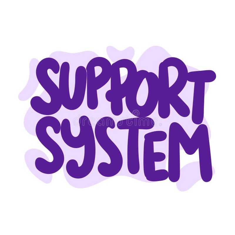 Support System Quote Text Typography Design Graphic Vector Stock Vector ...