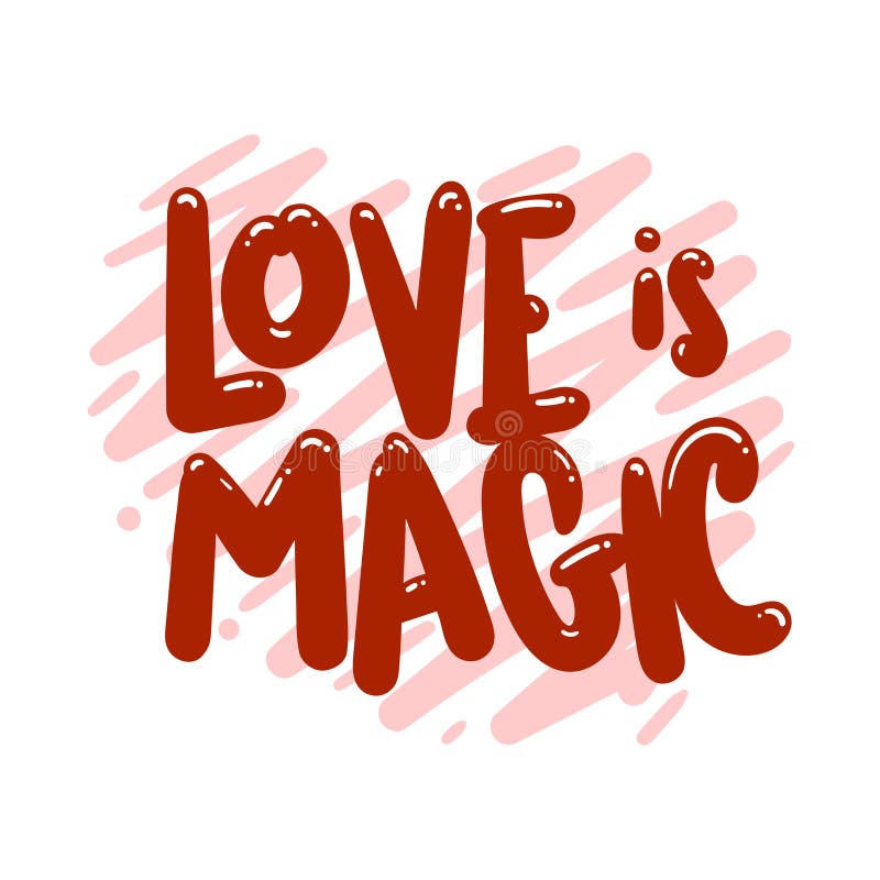 Love is Magic Quote Text Typography Design Graphic Vector Stock Vector ...