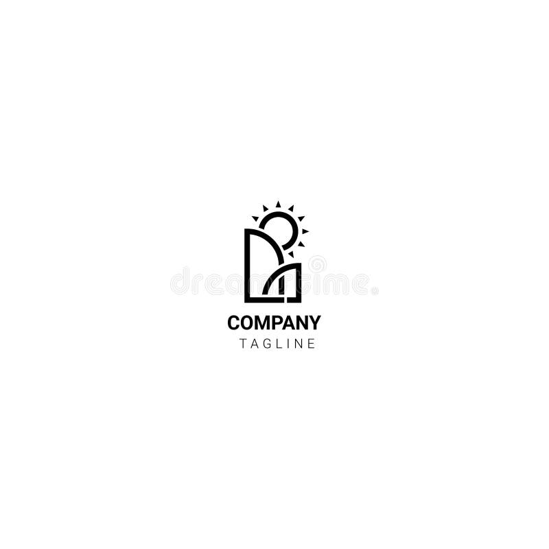 Logo, Icon, Symbol, Company or Business Monogram Geometry City Building ...