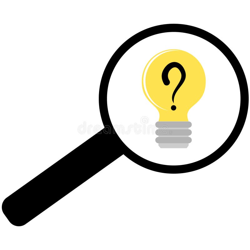 Icon of a Questionable Idea Stock Vector - Illustration of lighting ...