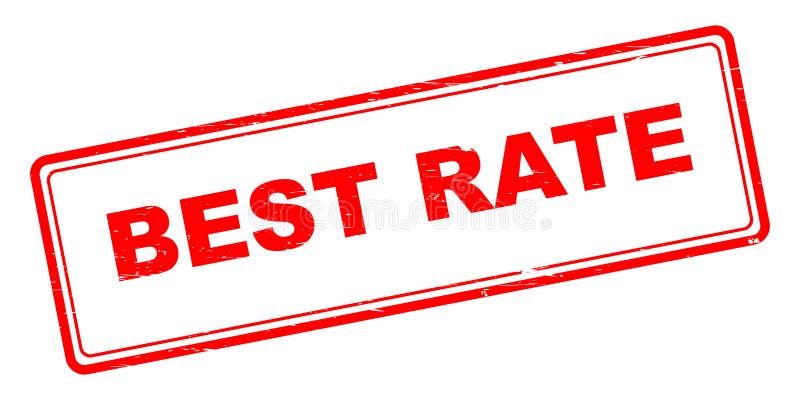 Best rate stamp on white stock illustration. Illustration of background ...