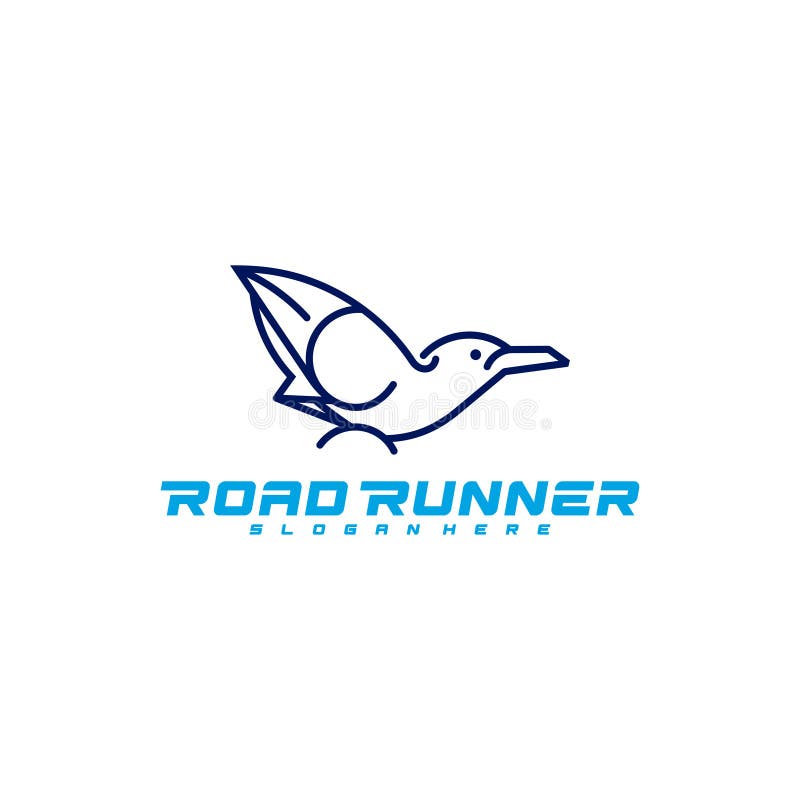 Roadrunner logo stock image. Illustration of bird, black - 136823017