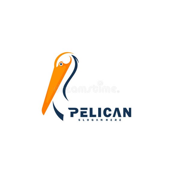 Pelican Logo Design Vector Illustration Stock Vector - Illustration of company, cartoon: 232461799