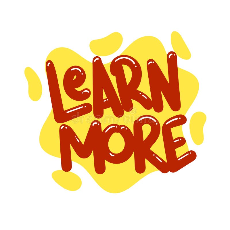 Learn More Quote Text Typography Design Graphic Vector Stock Vector ...