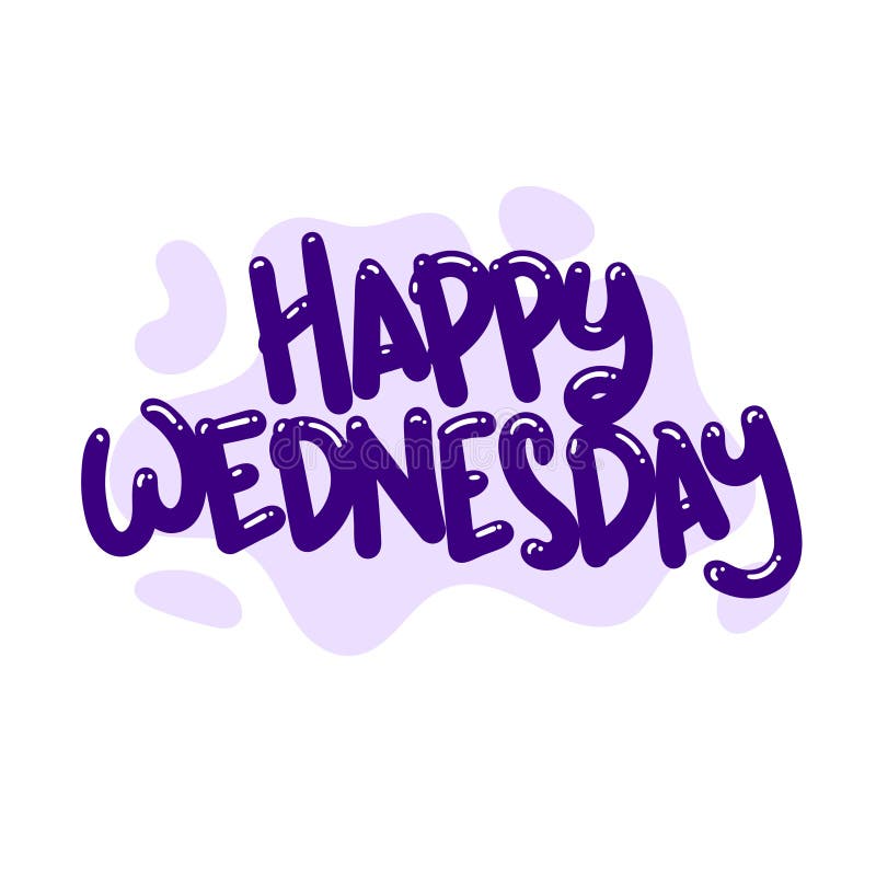 Happy Wednesday Quote Text Typography Design Graphic Vector Stock ...