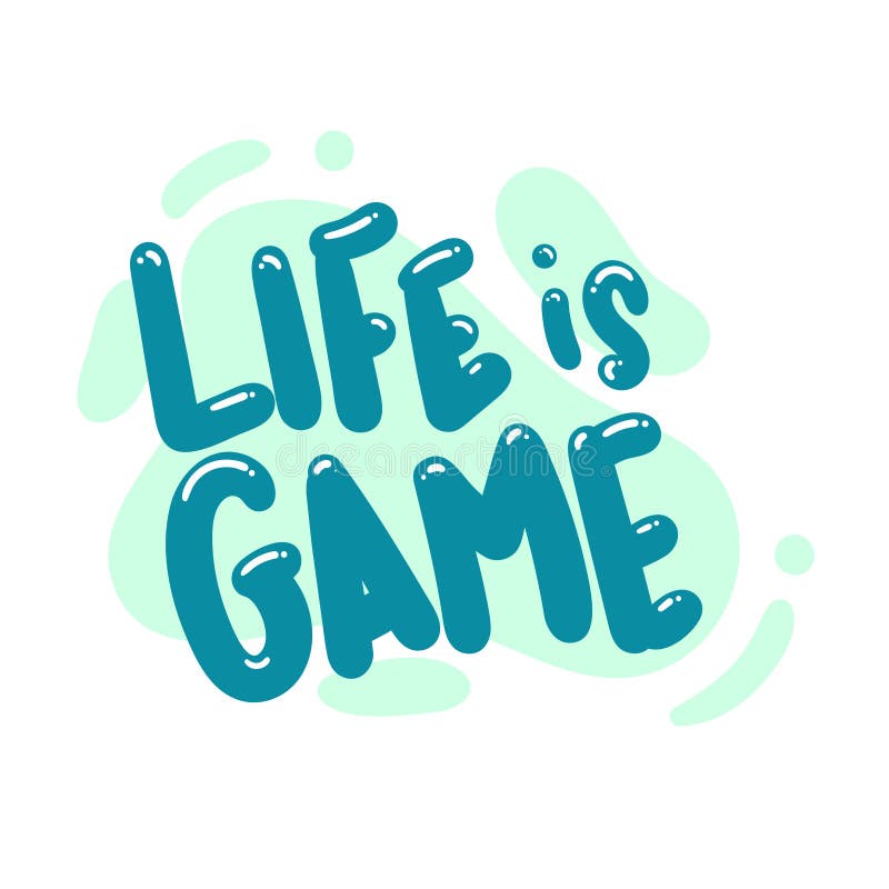 Life is Game Quote Text Typography Design Graphic Vector Stock Vector ...