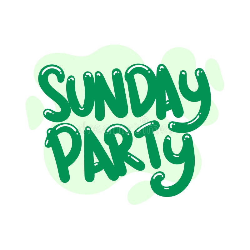 Sunday Party Template, Banner or Flyer Design. Stock Illustration ...