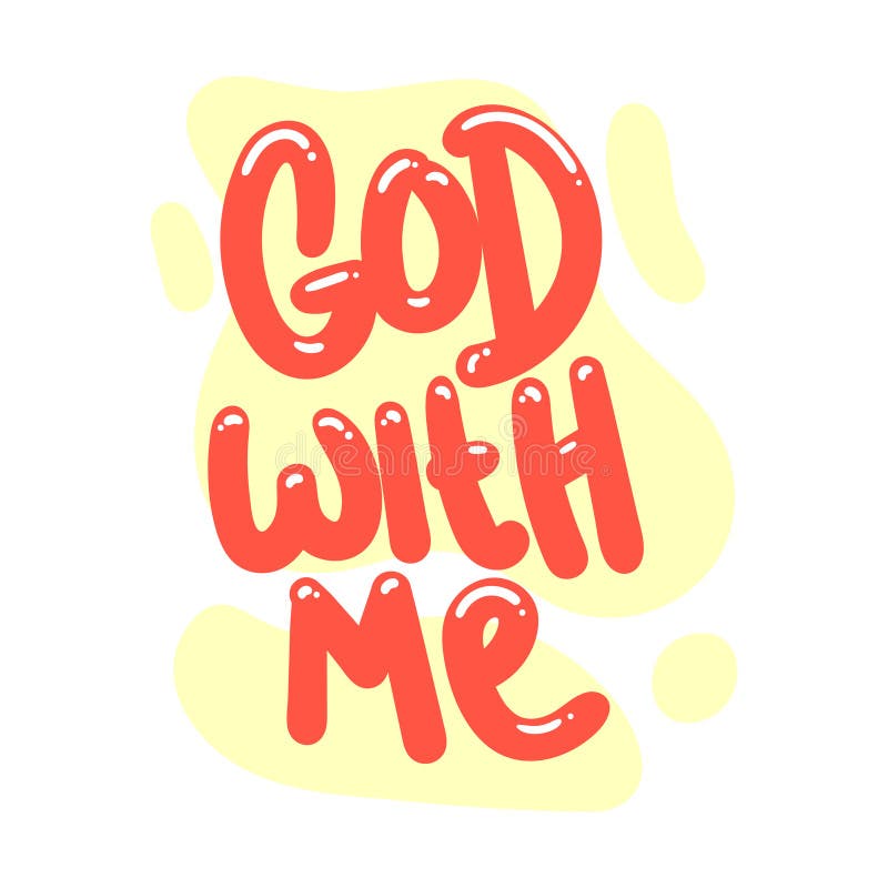 God with Me Quote Text Typography Design Graphic Vector Stock Vector ...