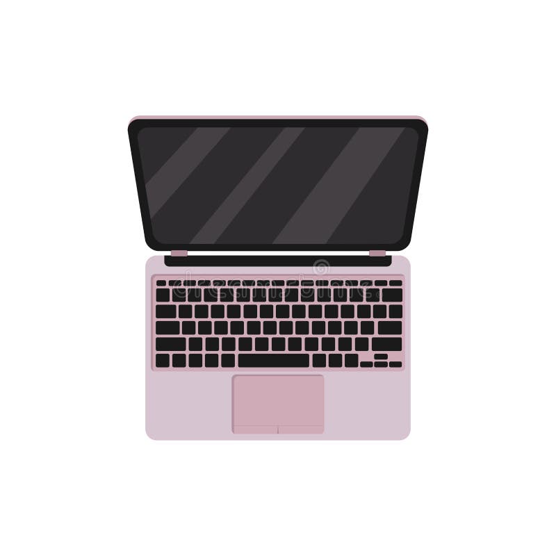 Pink Laptop Isolated White Vector Stock Illustrations – 3,042 Pink ...
