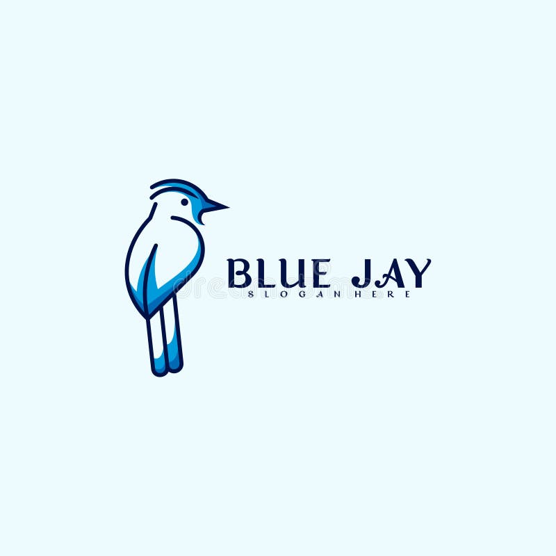 Blue Jay Bird Logo Vector Design Stock Vector - Illustration of emblem ...