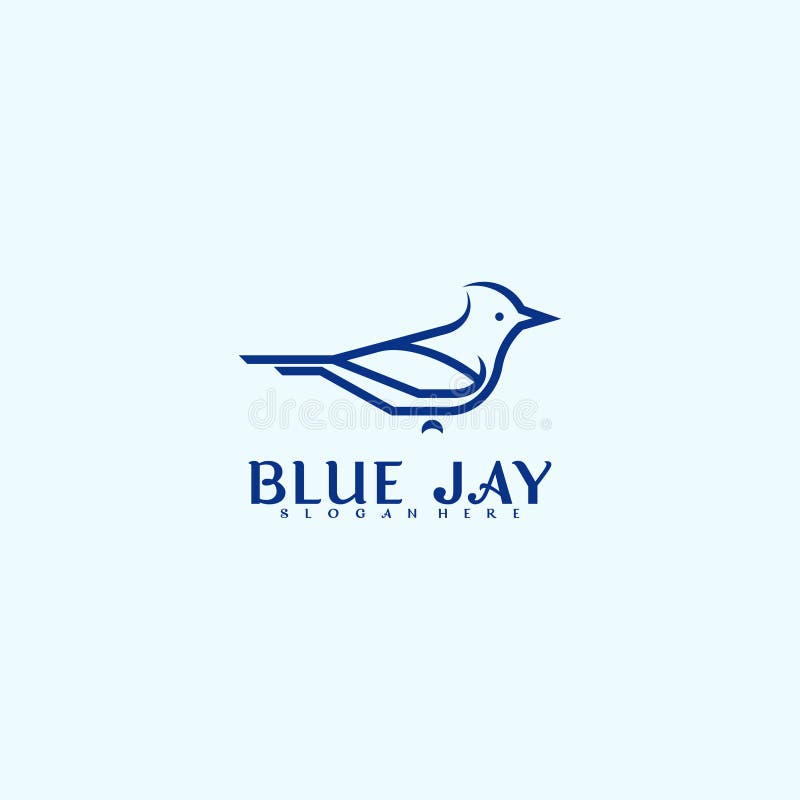 Blue Jay Bird Logo Vector Design Stock Vector - Illustration of concept ...