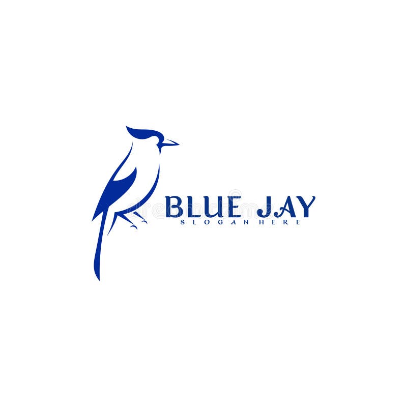 Blue Jay Bird Logo Vector Design Stock Vector - Illustration of cute ...