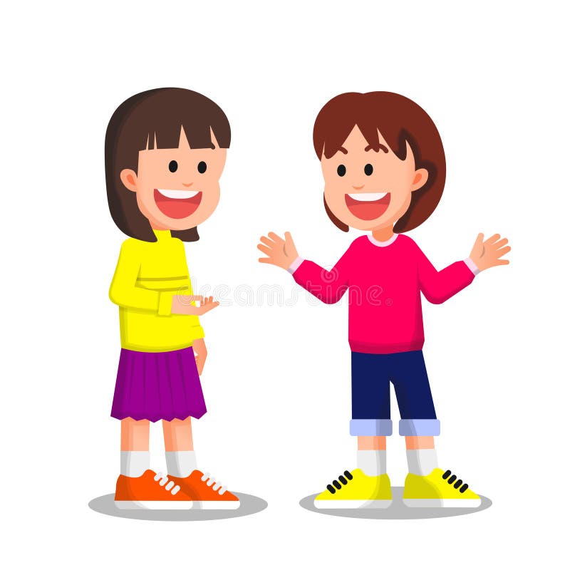 Kids Having Chat Stock Illustrations – 30 Kids Having Chat Stock ...