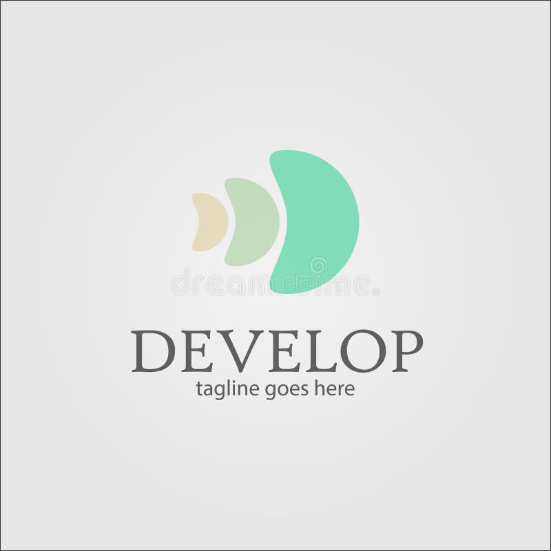 Develop Logo Design Template with Soft Color Stock Vector ...