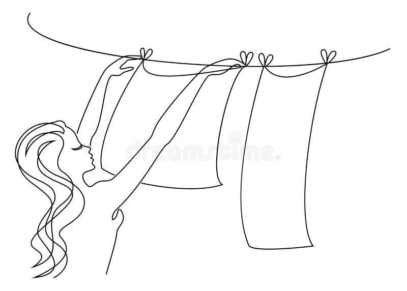 Hang Dry Line Art Stock Illustrations – 1,093 Hang Dry Line Art Stock ...