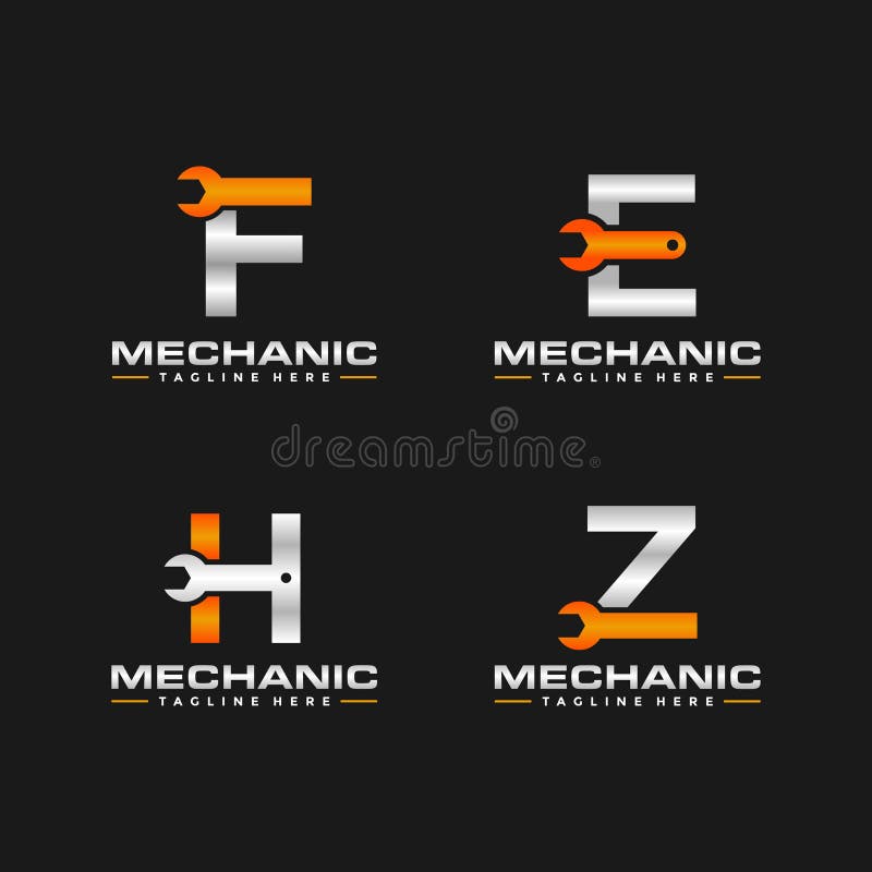 Letter W Wrench Logo Design. Industry Company Stock Vector ...