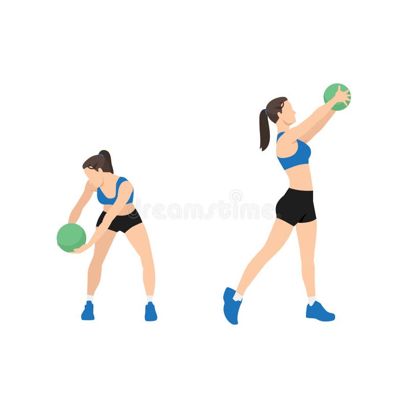 Medicine Ball Slam Stock Illustrations – 24 Medicine Ball Slam Stock ...
